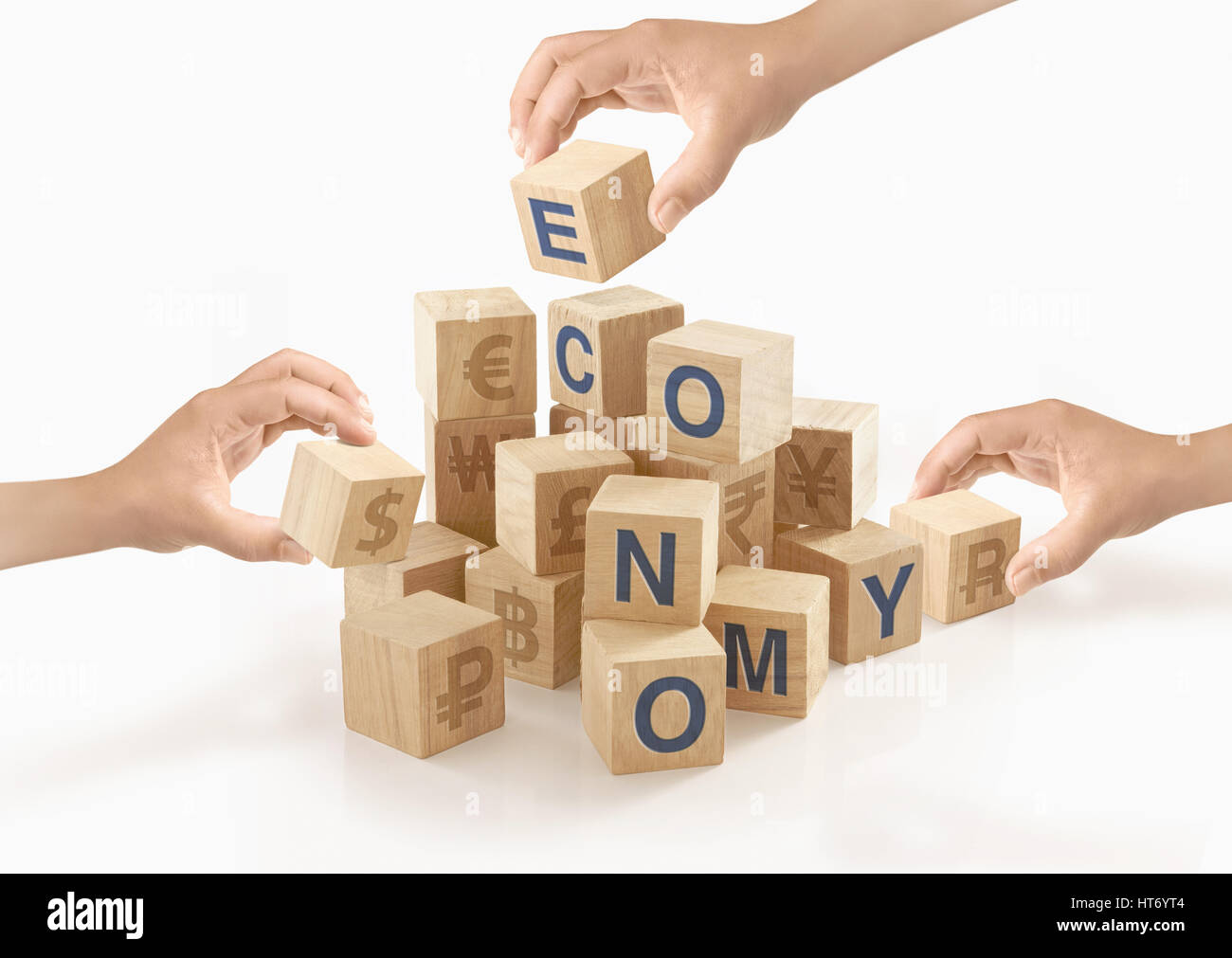 Economy & Currency concept on isolated background Stock Photo - Alamy