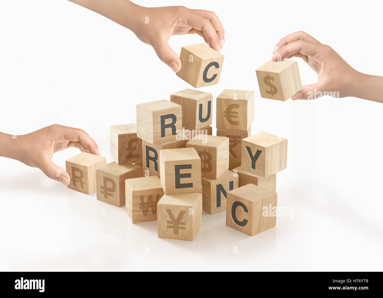 Economy & Currency concept on isolated background Stock Photo - Alamy