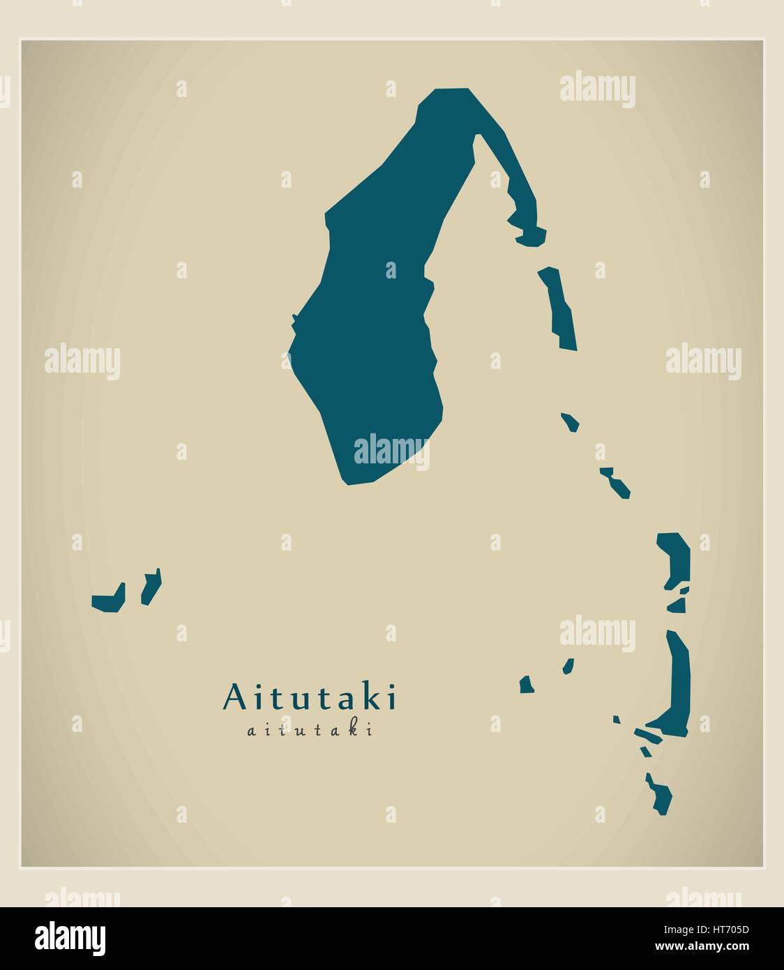 Aitutaki map Stock Vector Images - Alamy