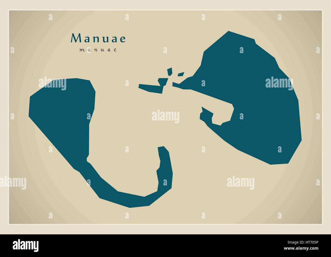 Modern Map - Manuae CK illustration silhouette Stock Vector Image & Art ...