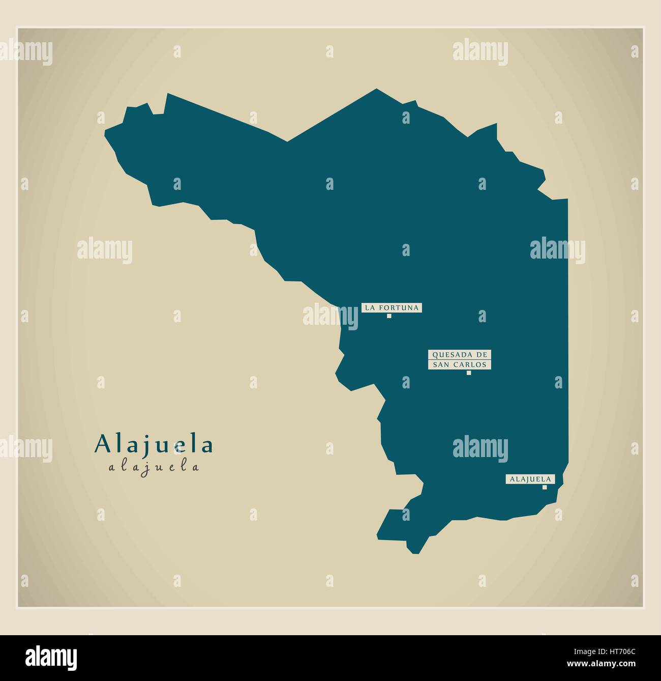 Map alajuela province costa hi-res stock photography and images - Alamy