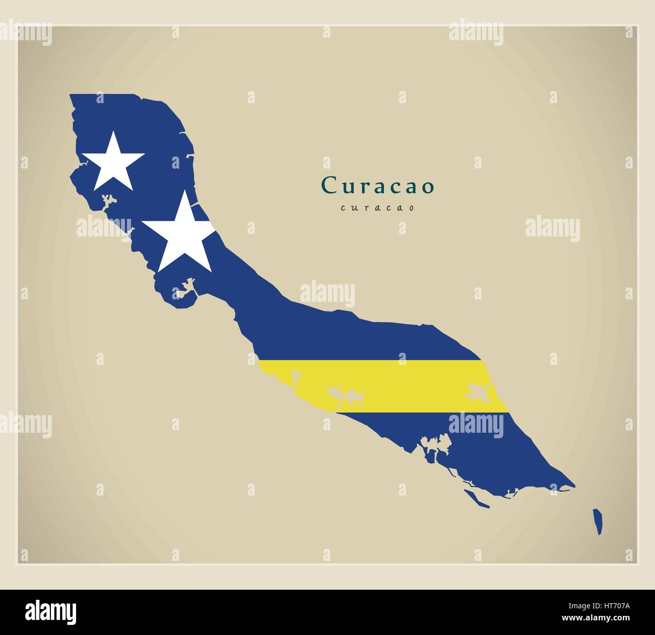 Curacao map hi-res stock photography and images - Alamy