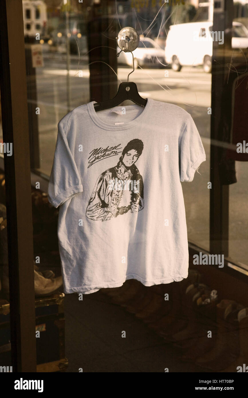 Michael Jackson shirt in window Vancouver, BC. Canada NPR Stock Photo ...