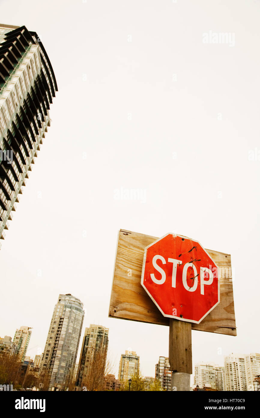 Downtown stop sign hi-res stock photography and images - Alamy