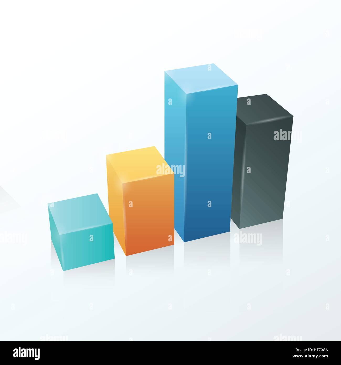 Graph Vector infographic blue, orange, black color Stock Vector Image ...