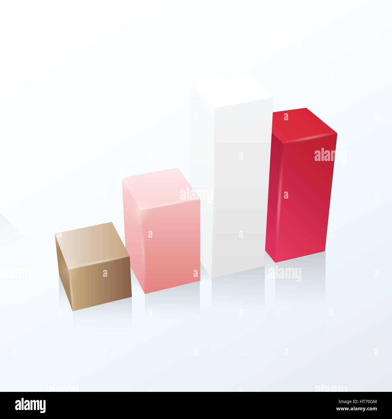 Graph Vector infographic Brown, pink, white, red color Stock Vector ...