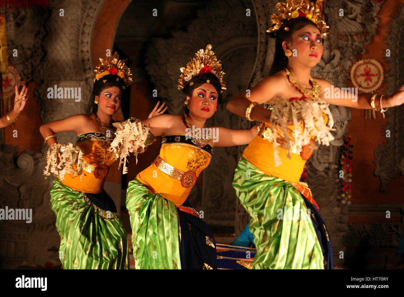 traditional Bali Dance in the town of Ubud of the island Bali in ...