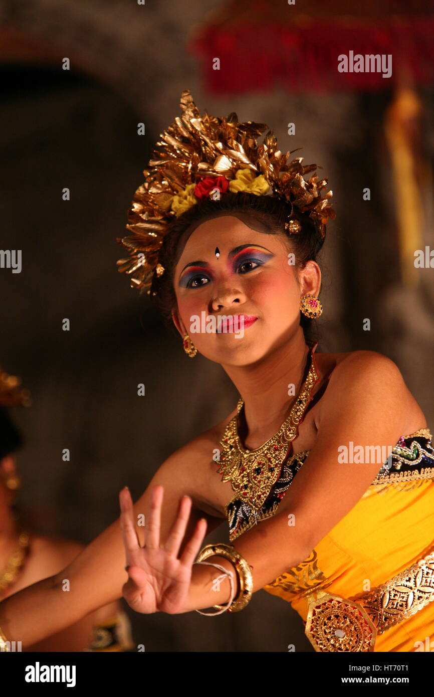 traditional Bali Dance in the town of Ubud of the island Bali in ...