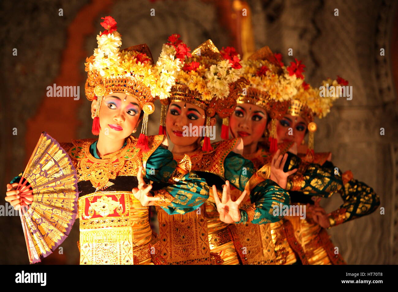traditional Bali Dance in the town of Ubud of the island Bali in ...