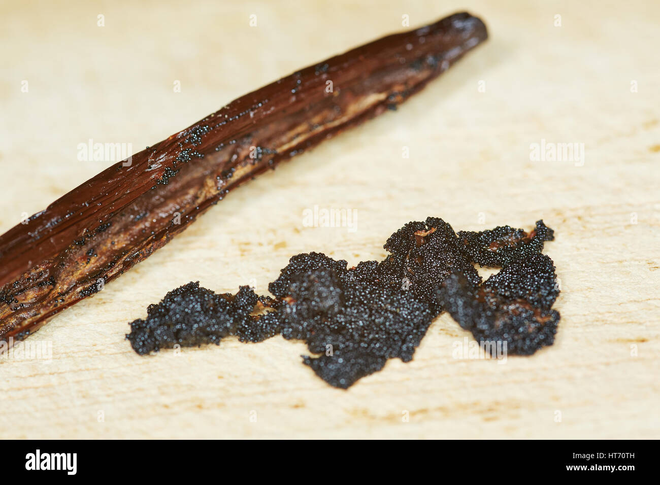 Fresh empty vanilla bean with vanilla seeds scraped out Stock Photo - Alamy