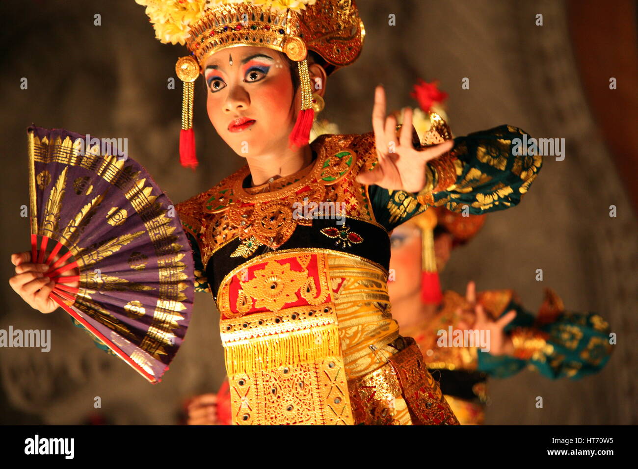 traditional Bali Dance in the town of Ubud of the island Bali in ...