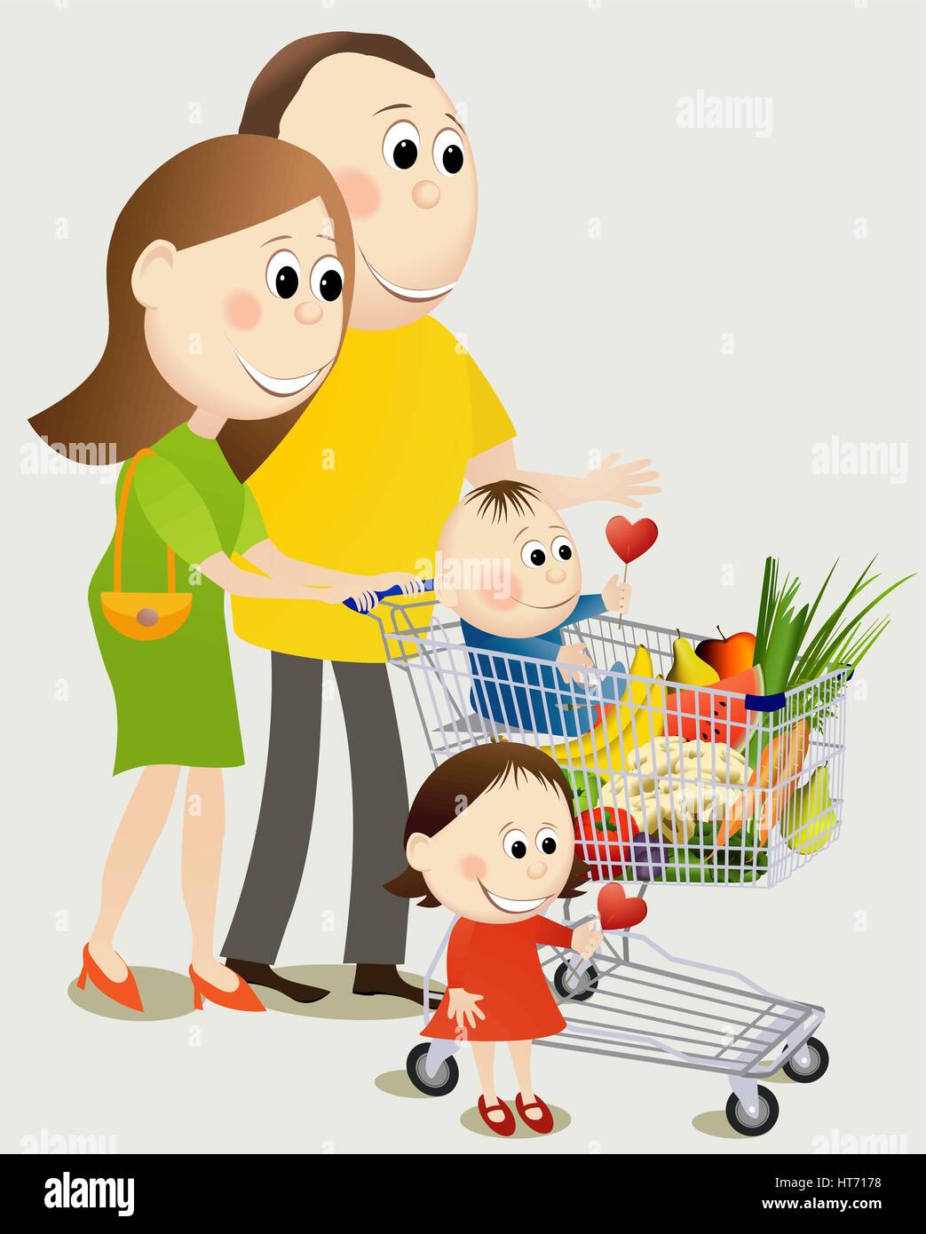 Cartoon happy family Stock Vector Image & Art - Alamy