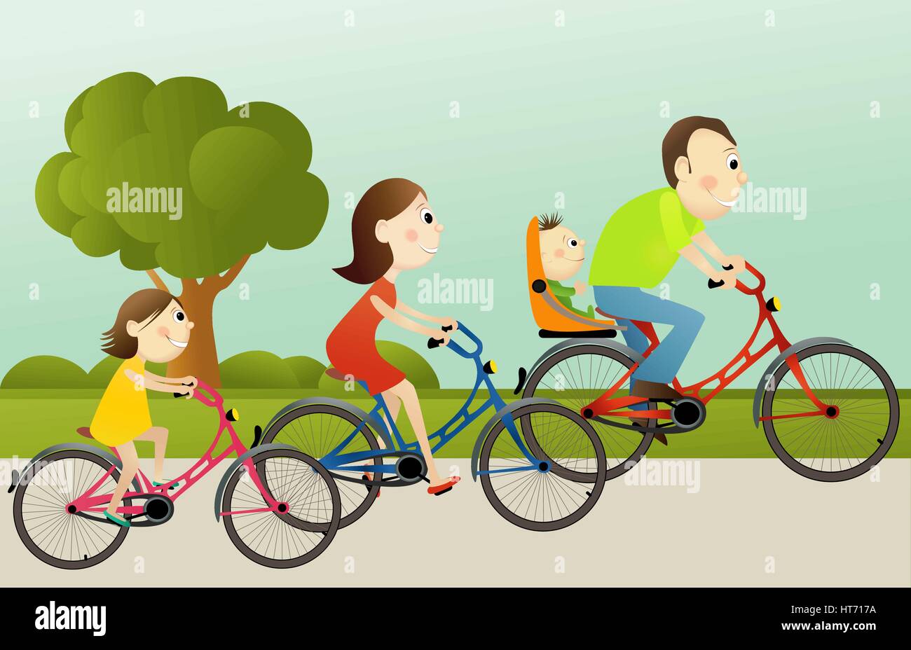 Happy father cheerful cute Stock Vector Images - Alamy