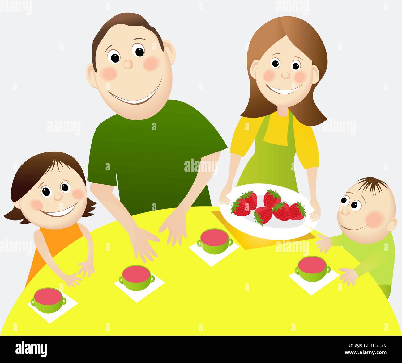 Cartoon happy family Stock Vector Image & Art - Alamy