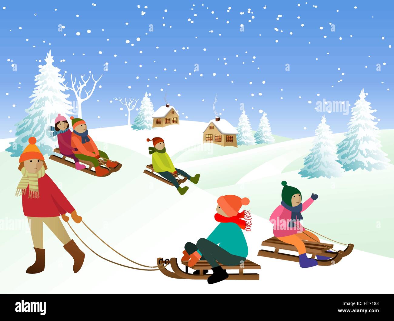 Winter fun games Stock Vector Image & Art - Alamy