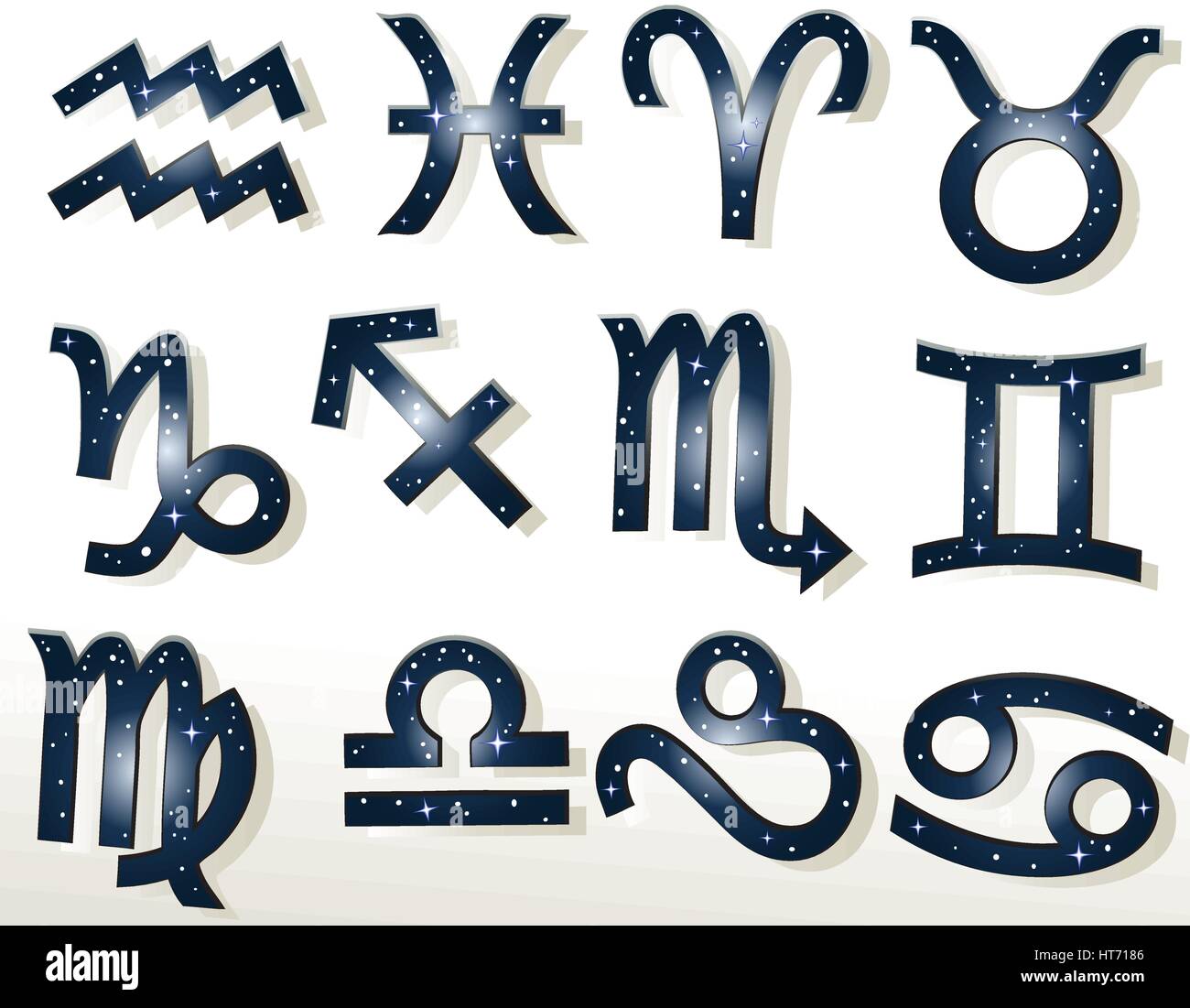 With its zodiac signs hi-res stock photography and images - Alamy