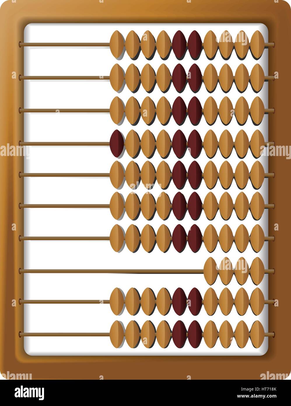 Traditional wooden abacus - math education object Stock Vector Image ...