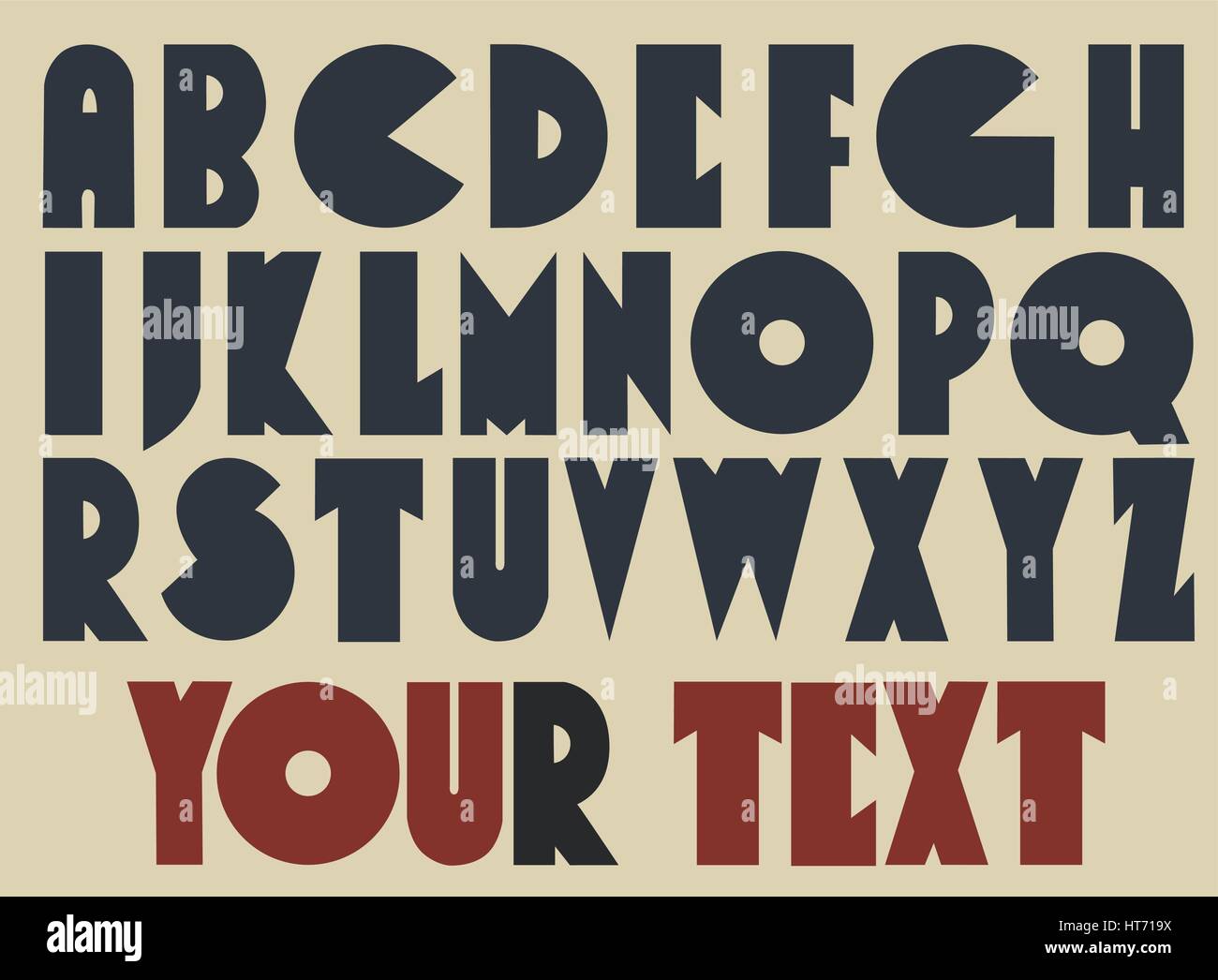 Retro alphabet hi-res stock photography and images - Alamy