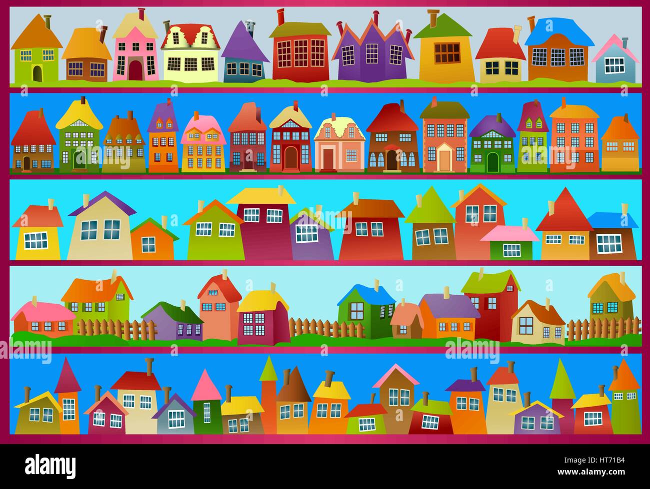 Cartoon houses hi-res stock photography and images - Alamy