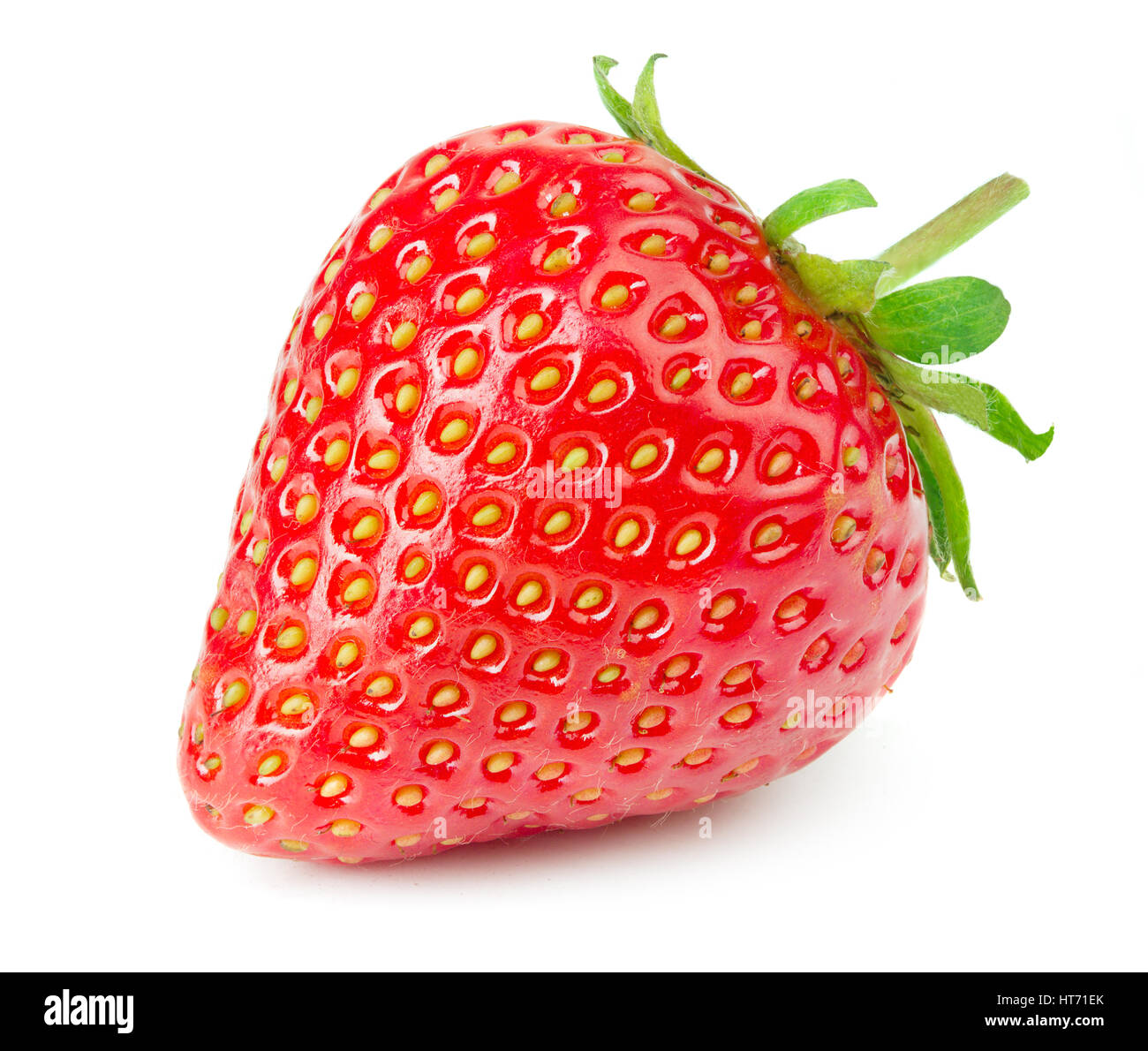 Strawberry on white background Stock Photo - Alamy