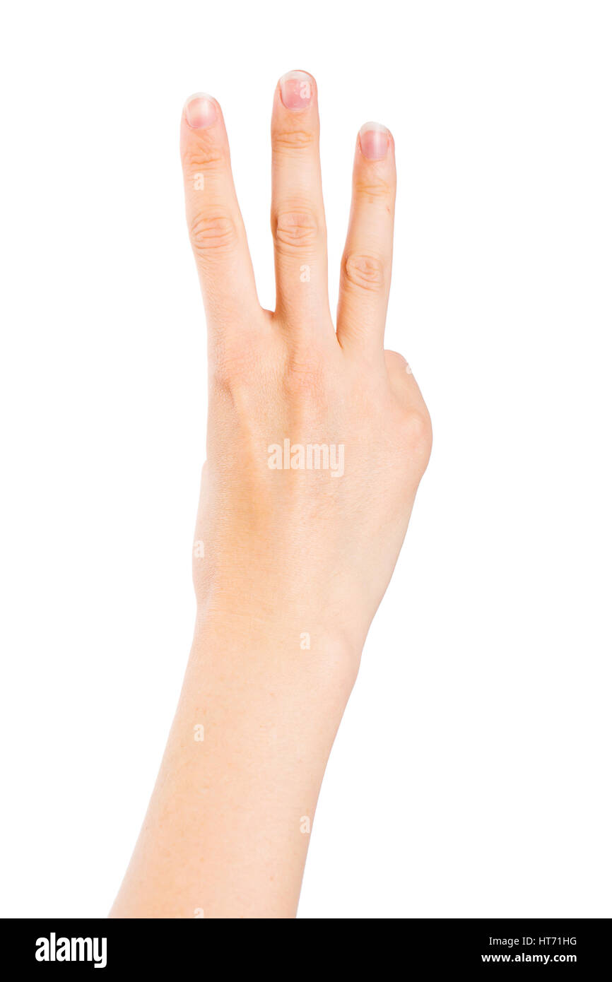 Human hand (woman), isolated on white background Stock Photo - Alamy