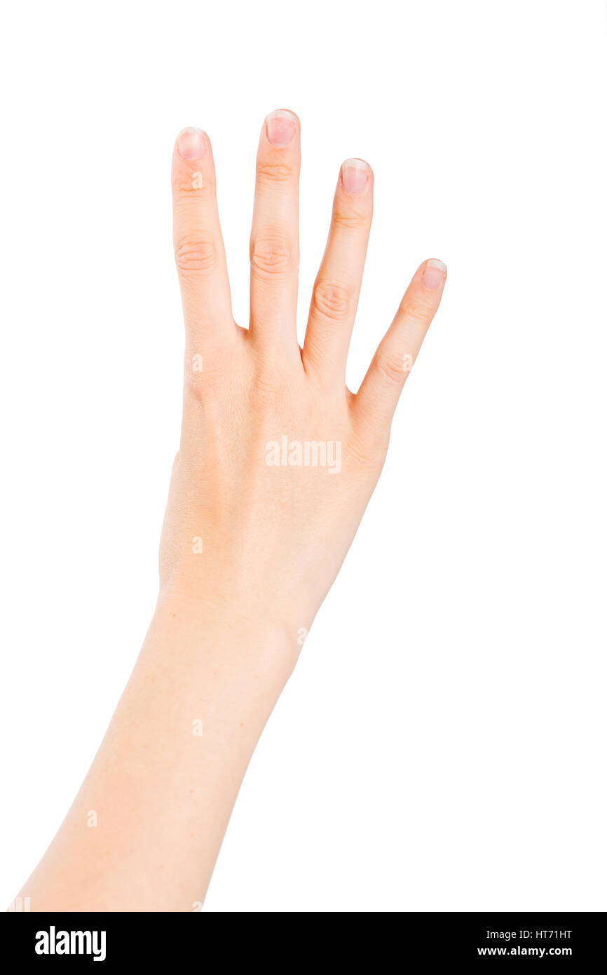 Human hand (woman), isolated on white background Stock Photo - Alamy