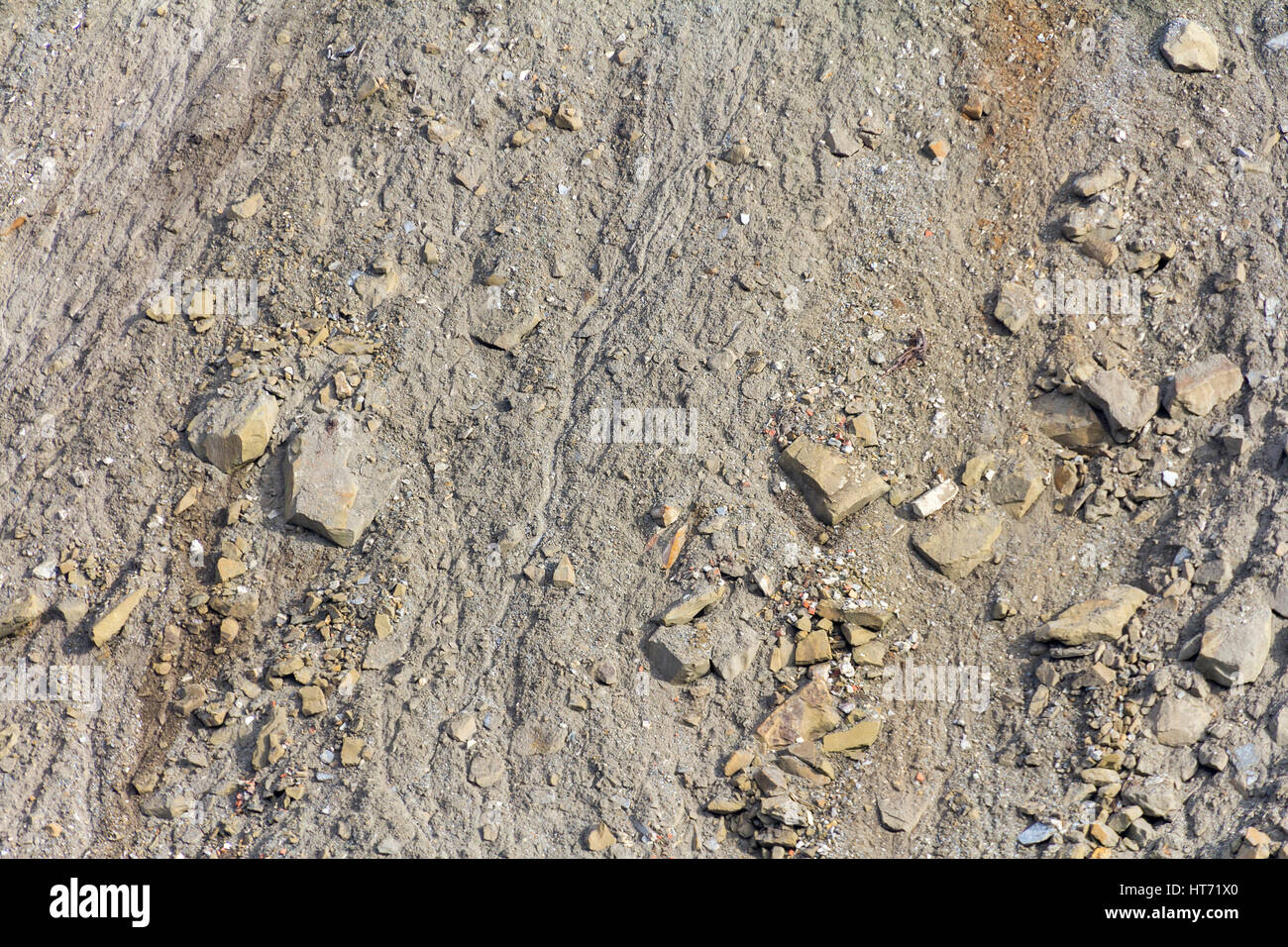 full frame shot of a hill slope with lots of stones and pebbles Stock ...