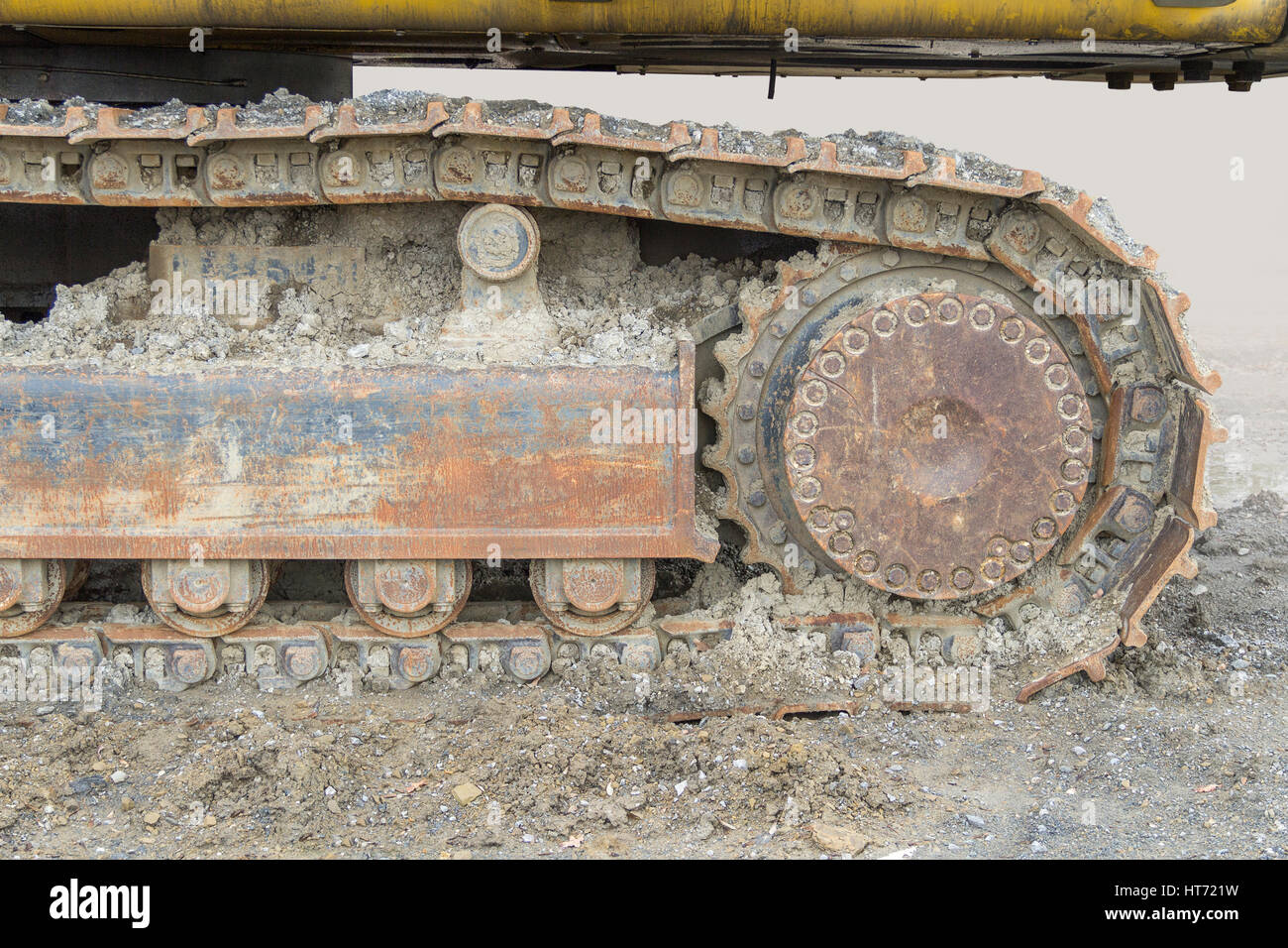 muddy crawler chain detail in earthy ambiance Stock Photo - Alamy