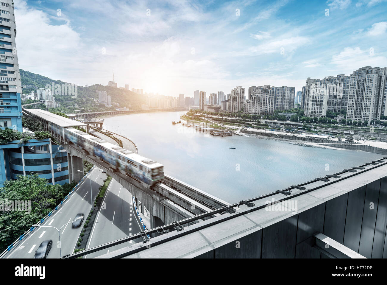 Train on bridge in chongqing hi-res stock photography and images - Alamy