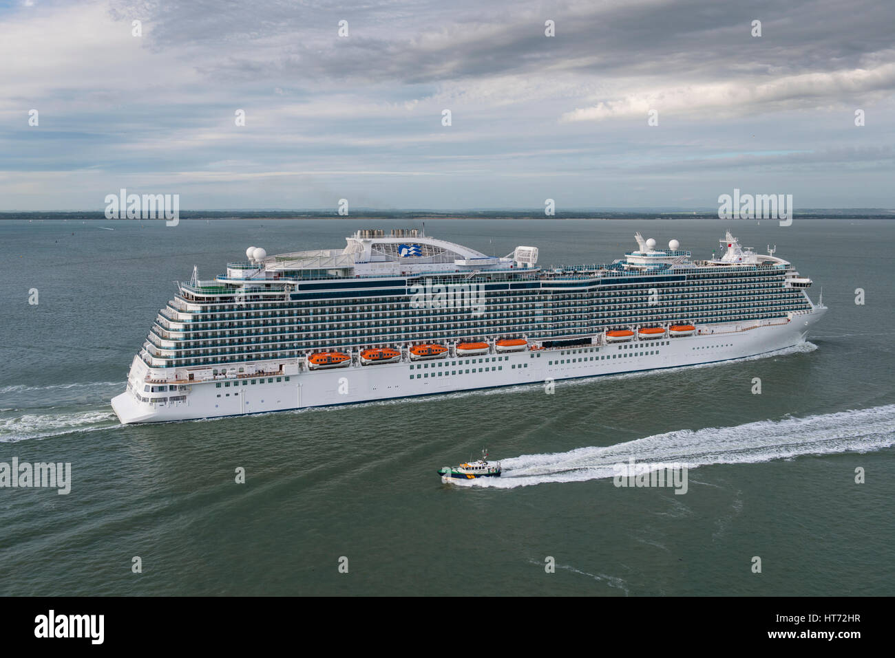 The Royal Princess sailing from Southampton, United Kingdom Stock Photo ...