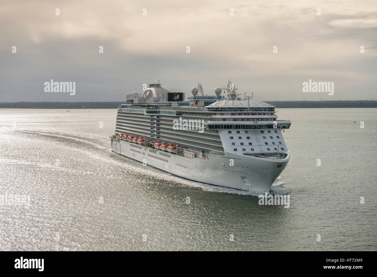 The Royal Princess sailing from Southampton, United Kingdom Stock Photo ...