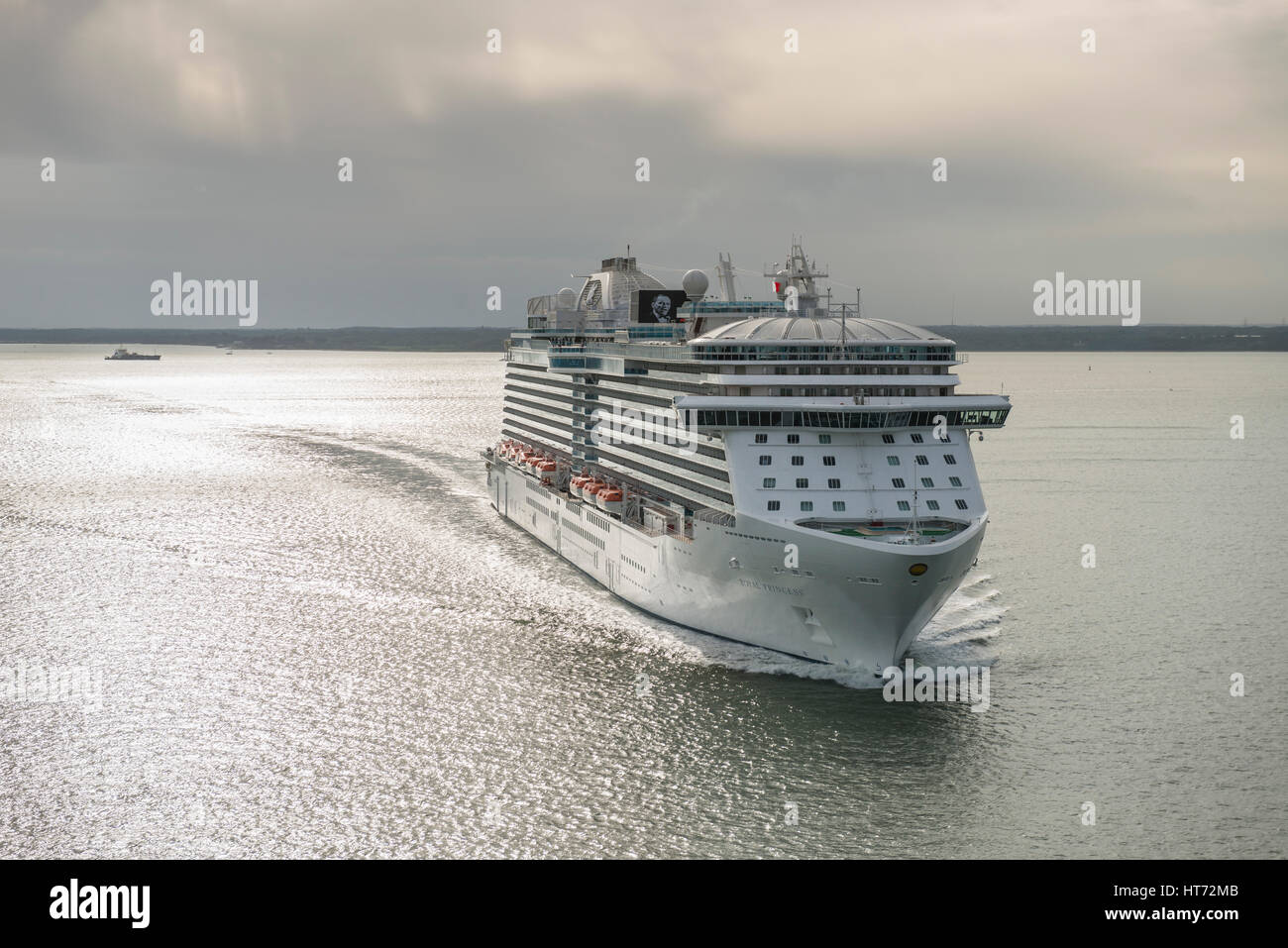 The Royal Princess sailing from Southampton, United Kingdom Stock Photo ...