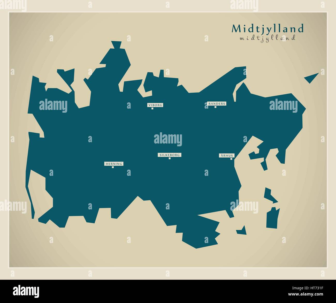 Región midtjylland Stock Vector Images - Alamy