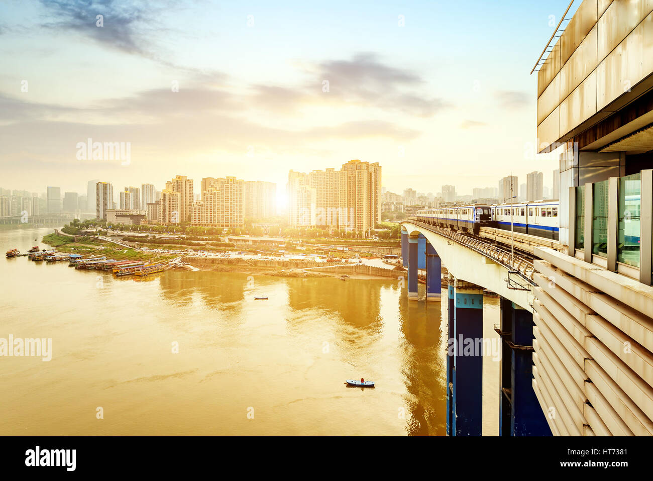 Train on bridge in chongqing hi-res stock photography and images - Alamy