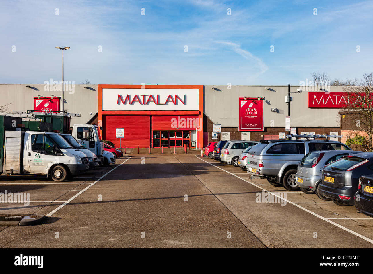 Romford Matalan store on the A125, North Street, with parked cars and ...