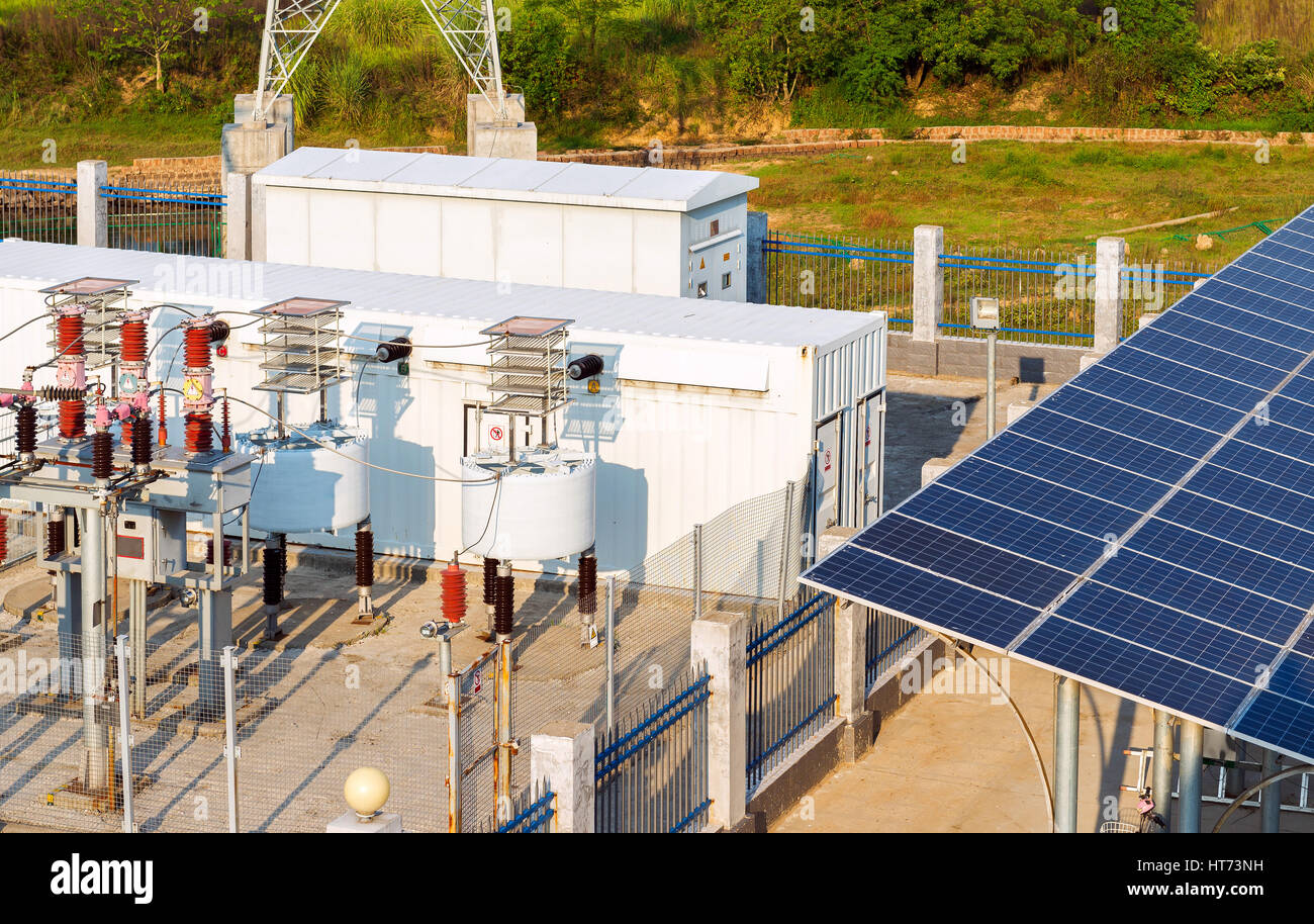 Photovoltaic substation, photovoltaic, high-voltage tower and other ...