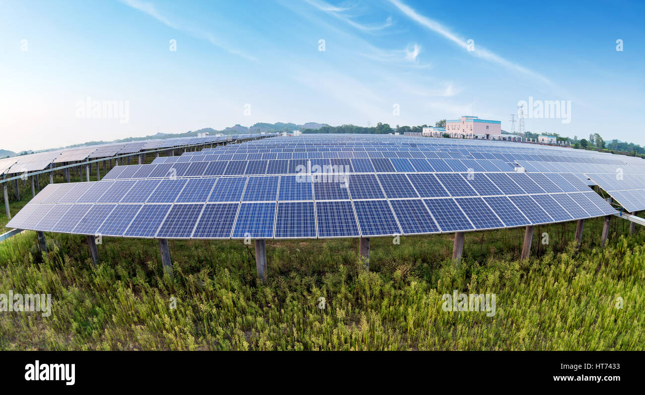 Solar panel produces green, environmentally friendly energy from the ...