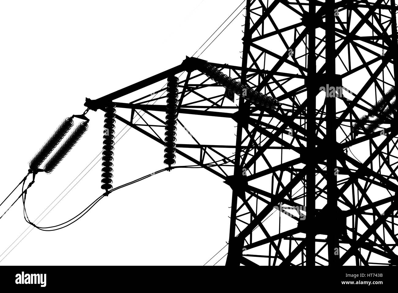 Wiring pylon Black and White Stock Photos & Images - Alamy
