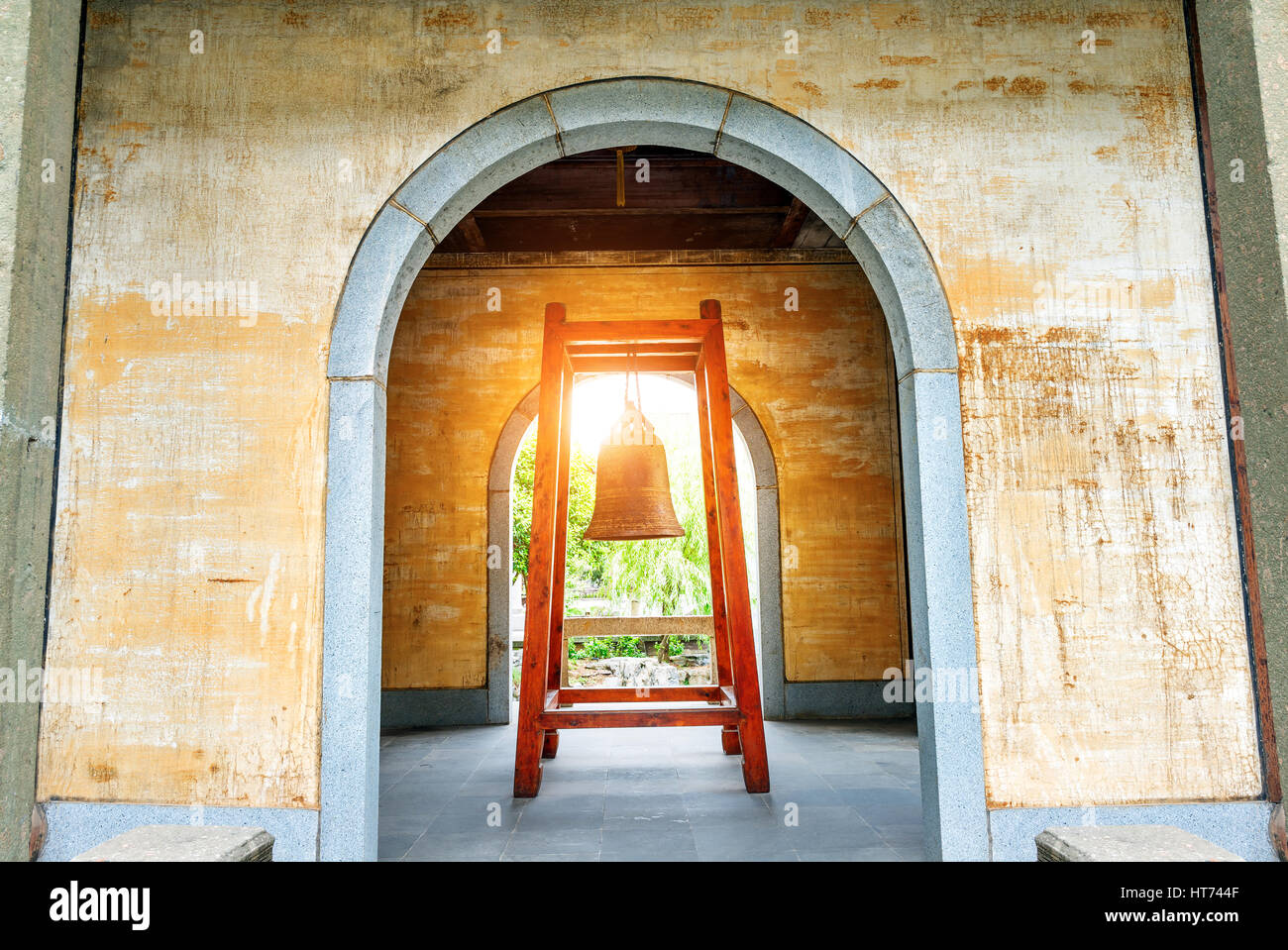 Ancient Red Large Bronze Bell Bell Tower Beijing China Stock Photo - Alamy
