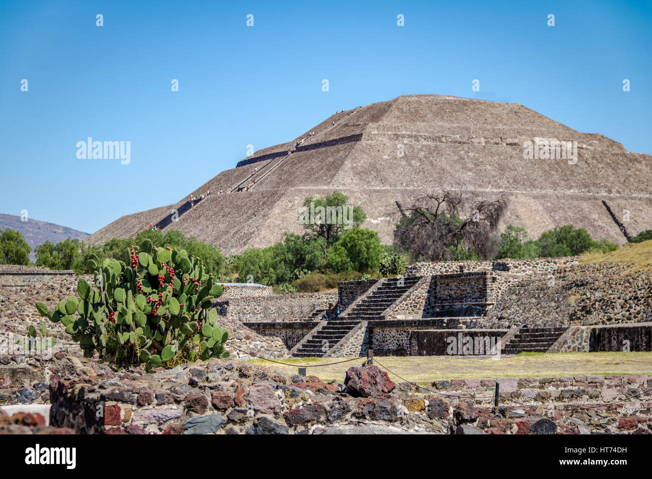 The Sun Pyramid at Teotihuacan Ruins - Mexico City, Mexico Stock Photo ...
