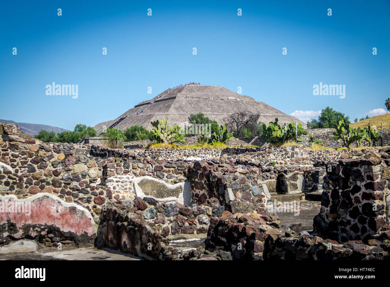 The Sun Pyramid at Teotihuacan Ruins - Mexico City, Mexico Stock Photo ...