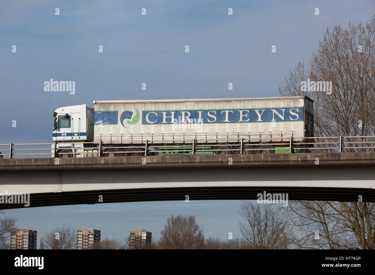 Christeyns cleaning and hygiene products truck travelling through the ...