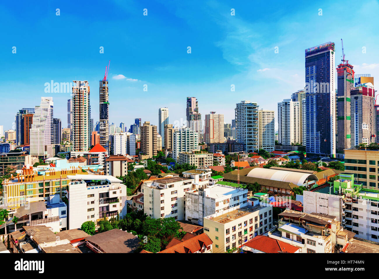View of downtown Bangkok high rise buildings Stock Photo - Alamy