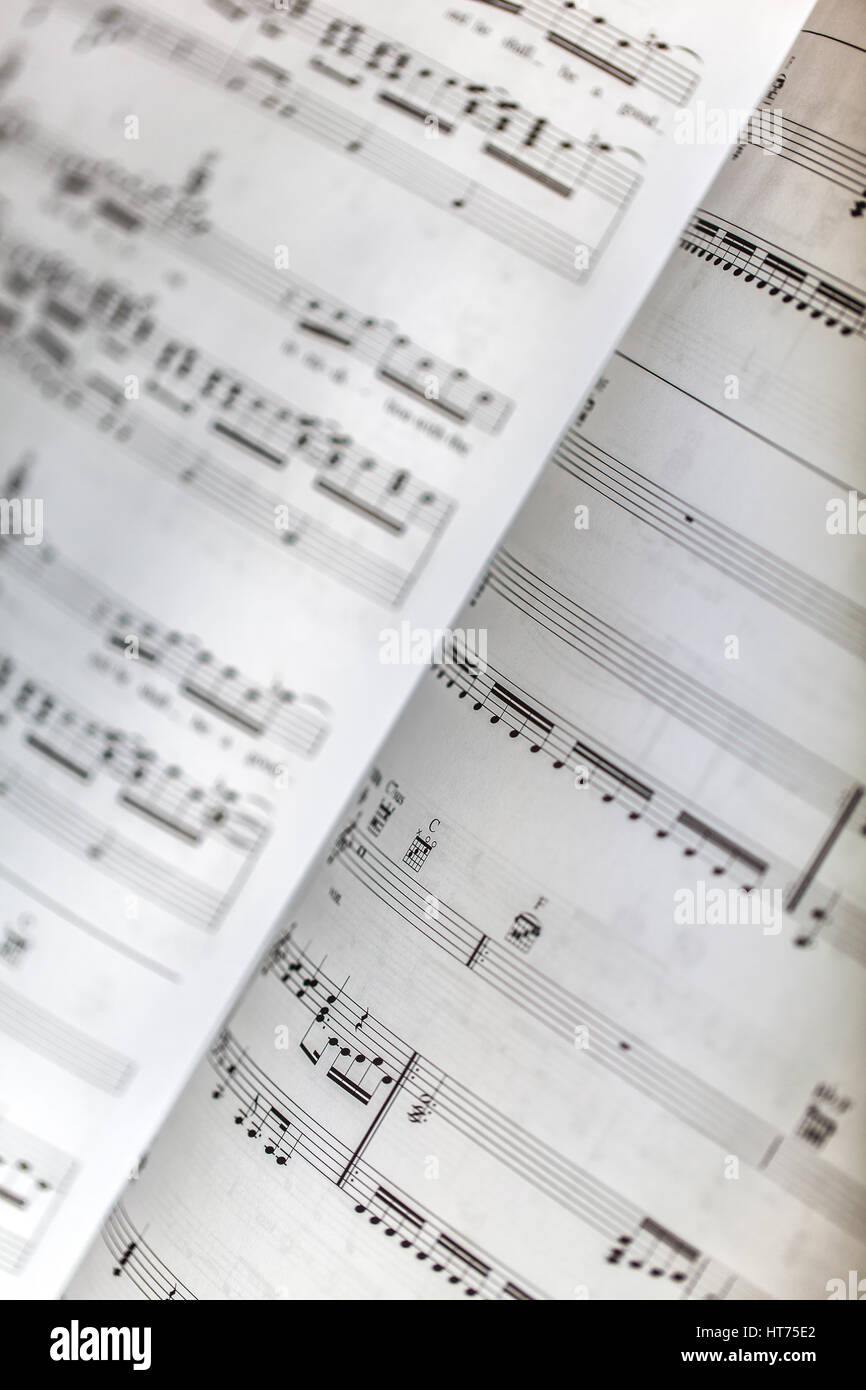sheets of music Stock Photo - Alamy