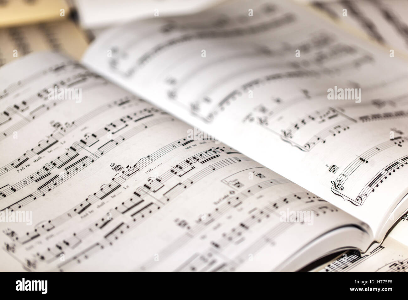 sheets of music Stock Photo - Alamy