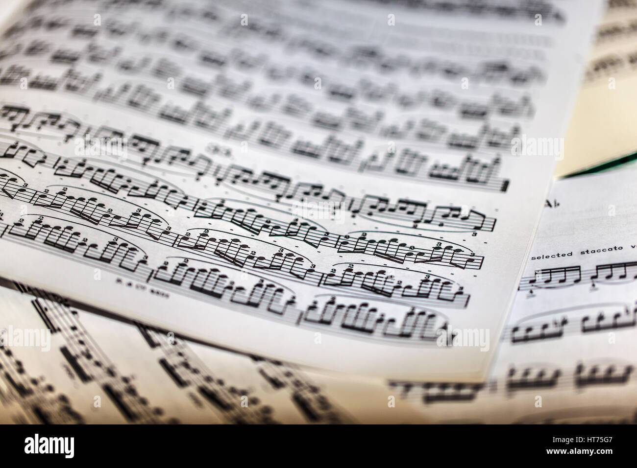 sheets of music Stock Photo - Alamy