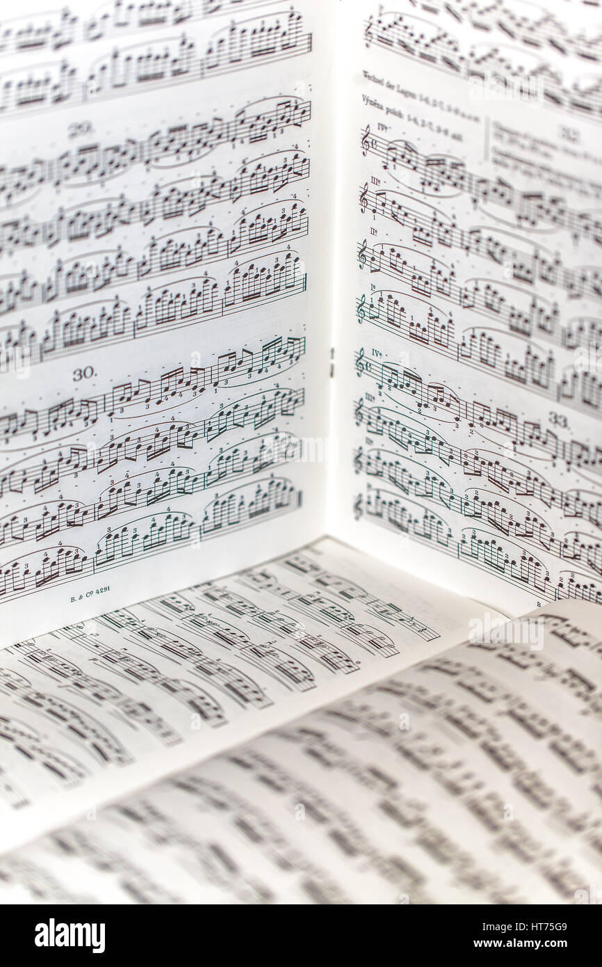 sheets of music Stock Photo - Alamy