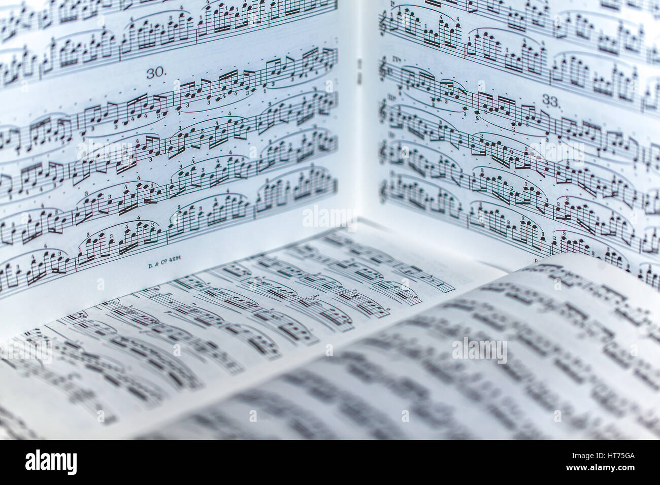 sheets of music Stock Photo - Alamy