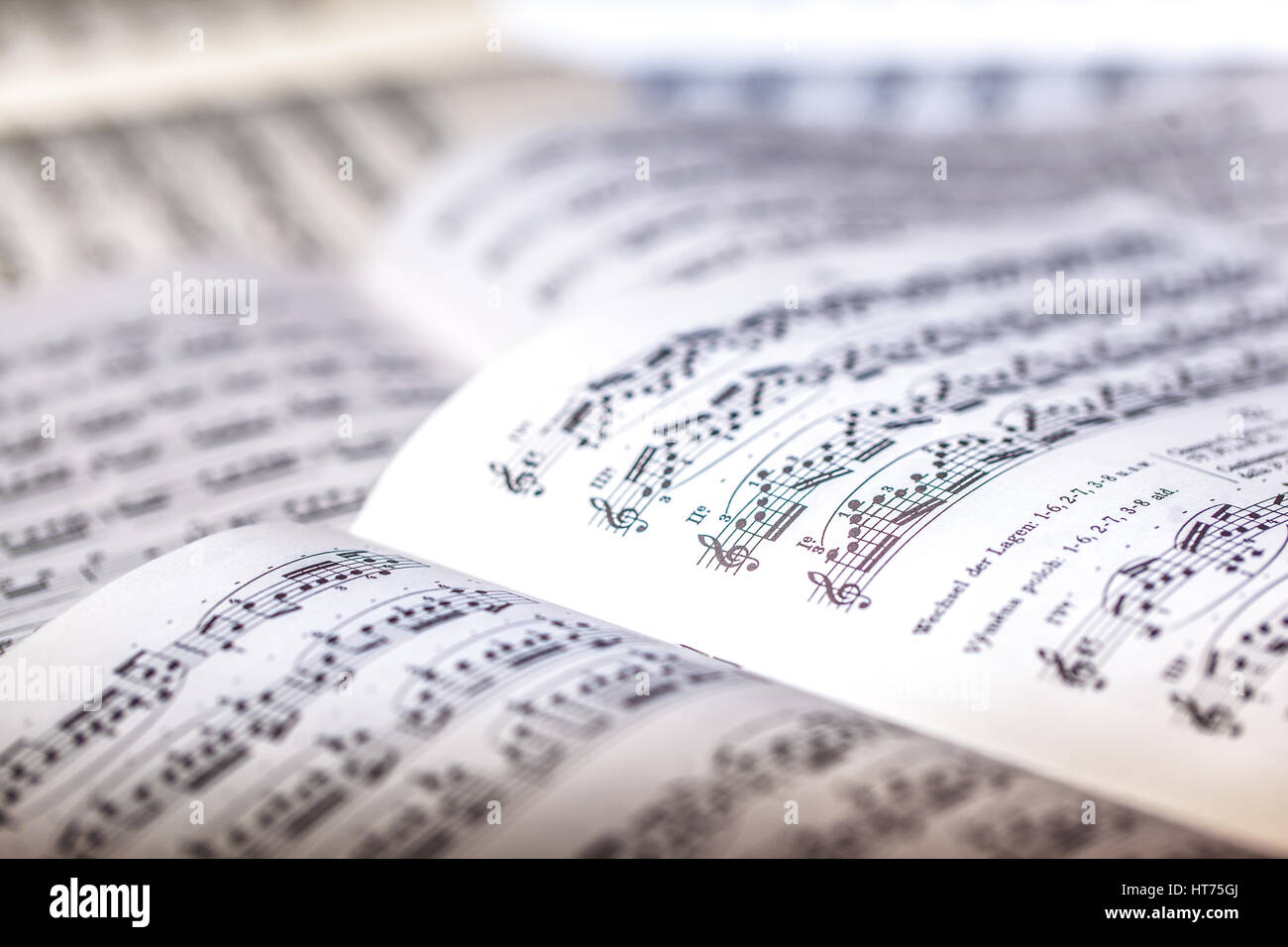 sheets of music Stock Photo - Alamy