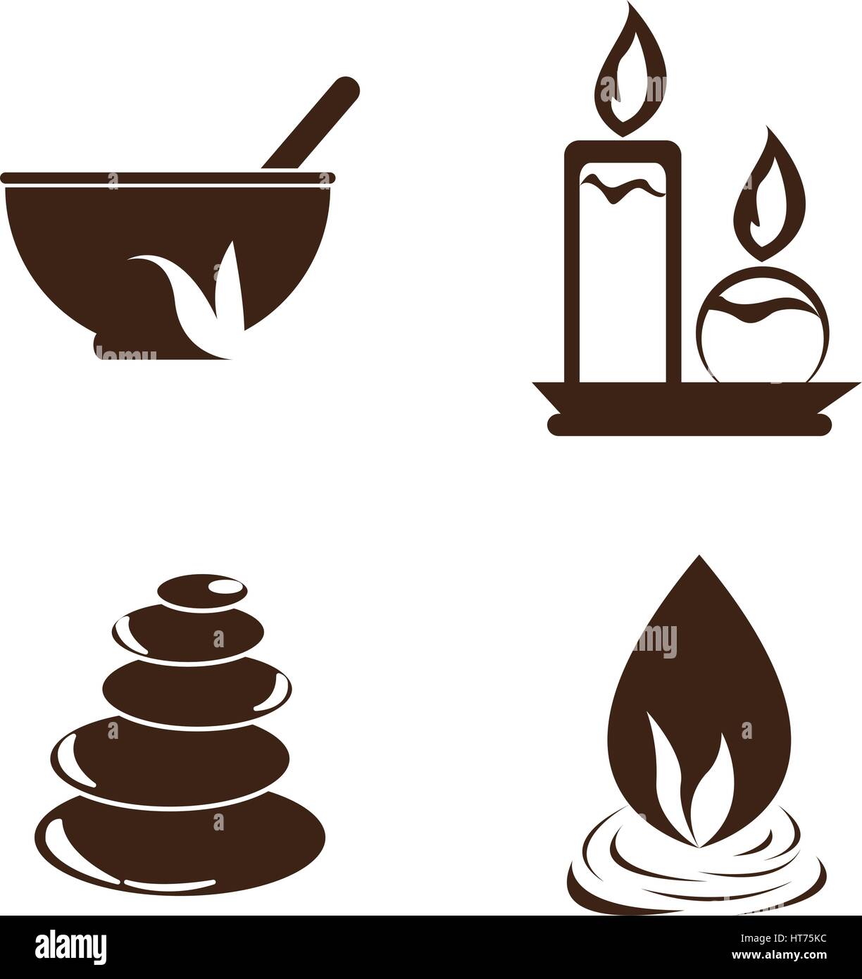 Set of spa icons Stock Vector Image & Art - Alamy